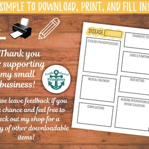 Patho Nursing Notes Template Disease Template Pathophysiology Study ...
