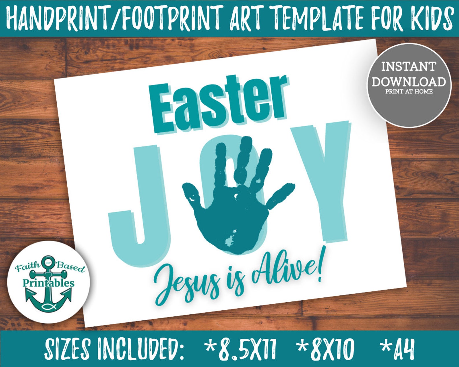 Easter Handprint Art Jesus is Alive Christian Homeschool - Etsy