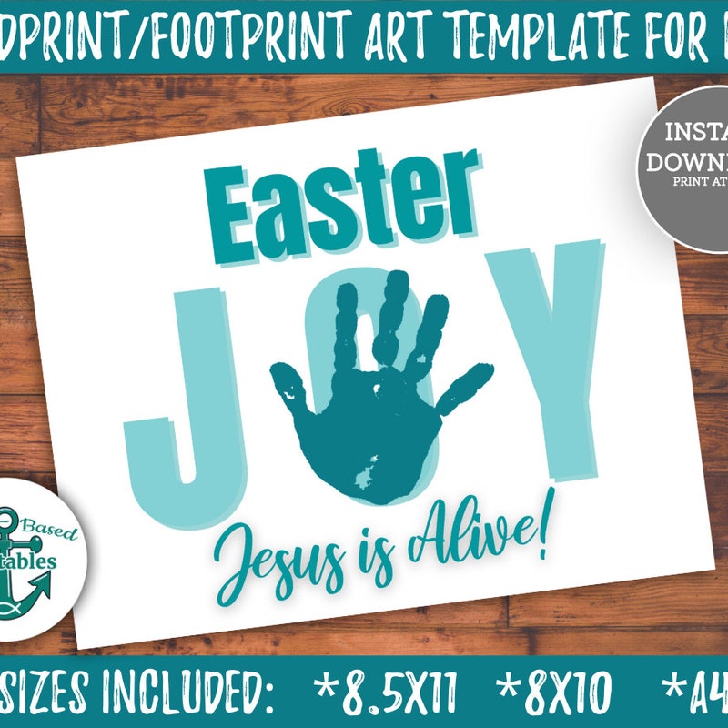 Joy Easter Handprint - Etsy