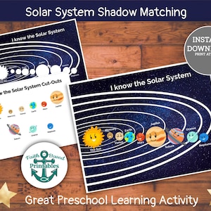 Printable Preschool Solar System Planets Shadow Matching Activity ...