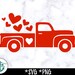 Red Truck SVG Plain Valentine Truck SVG Red Truck Valentines SVG Red ...
