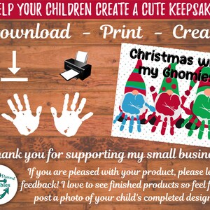 Gnome Christmas Handprint Art Craft Christmas With My Gnomies Hand ...