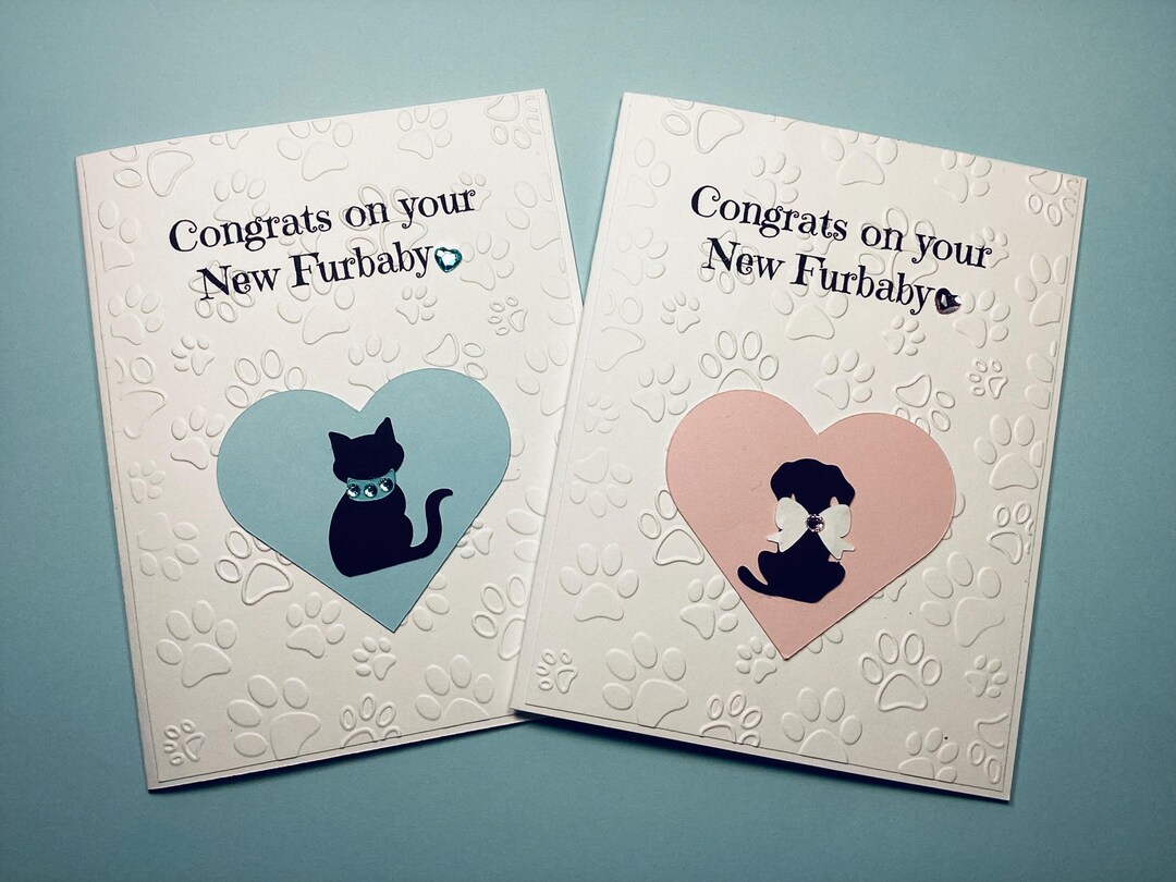 Congrats on Your New Fur Baby, Pet Card, Puppy Card, Kitten Card - Etsy