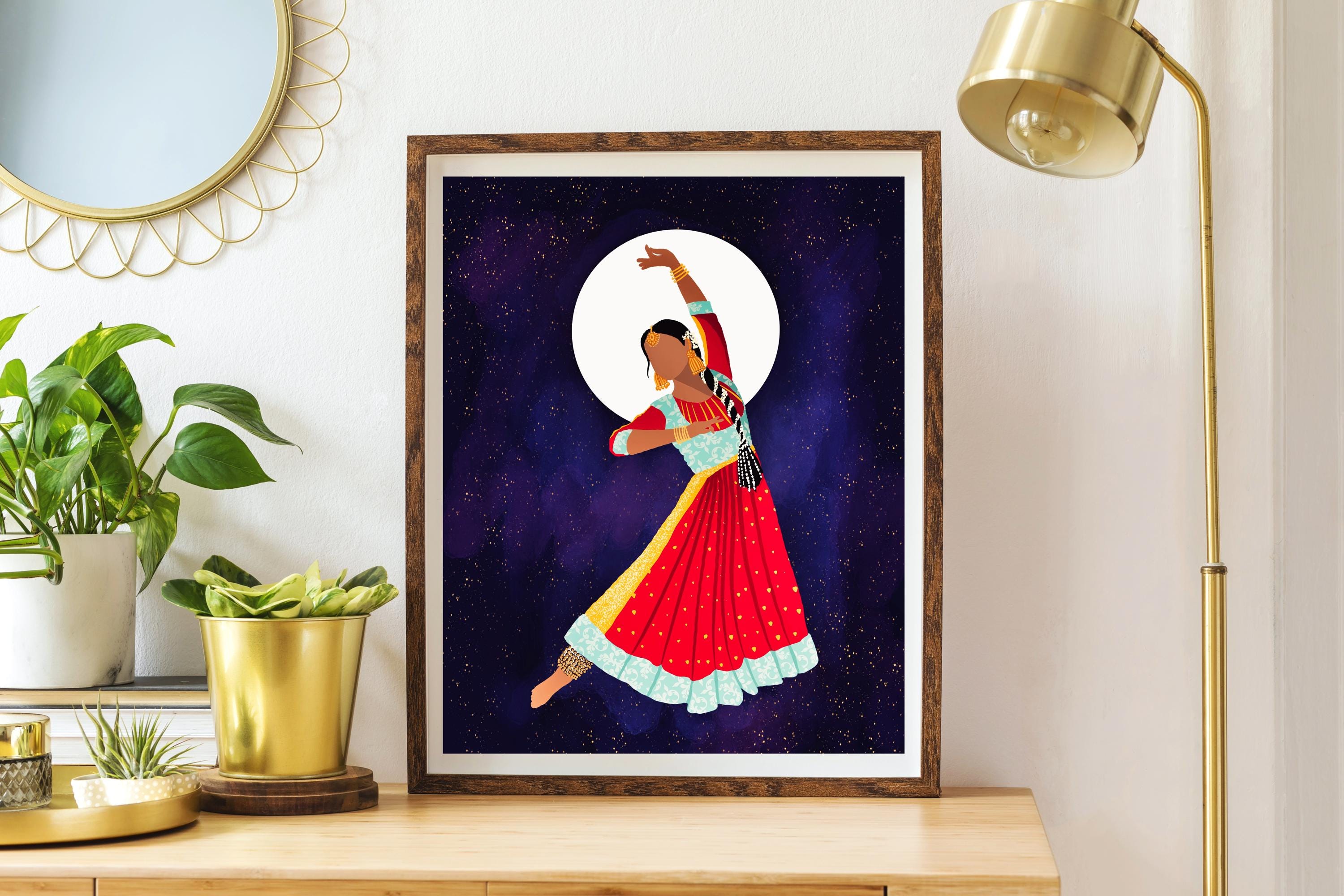 Kathak Dancer | Art Print | Home Decor | Wall Decor | Indian Woman Art ...