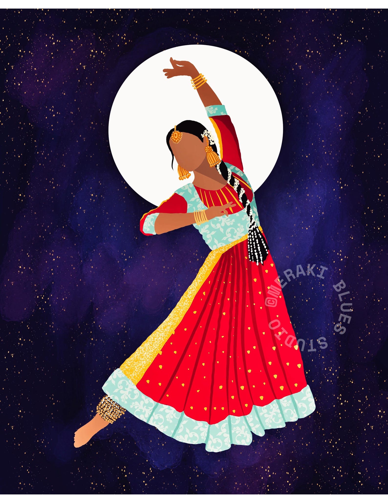 Kathak Dancer | Art Print | Home Decor | Wall Decor | Indian Woman Art ...
