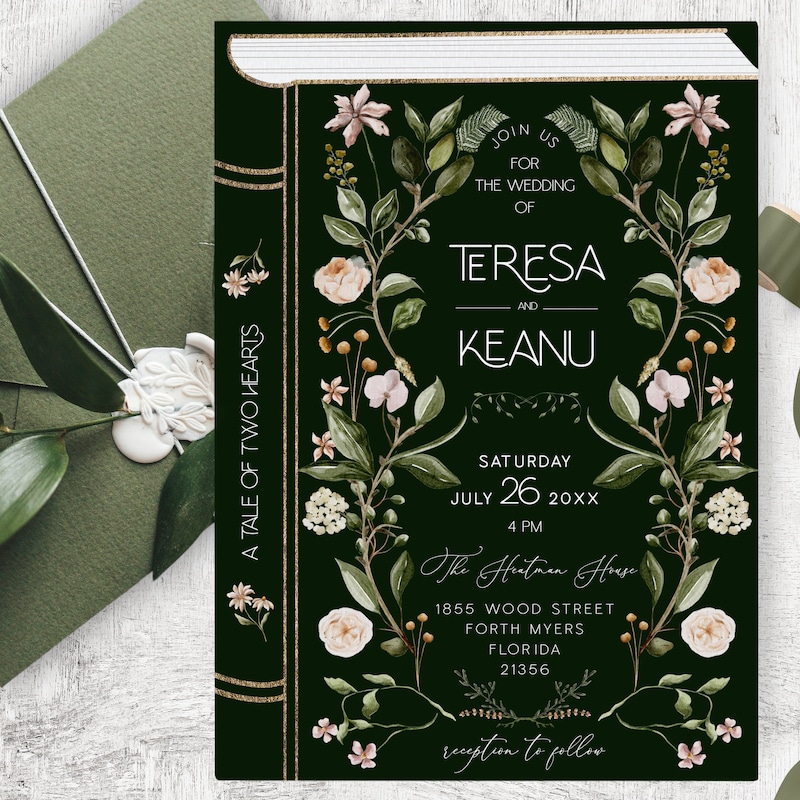 Book Invitation - Etsy