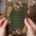 Green Wedding Invitation Template, Fall Autumn Wildflowers Wedding ...