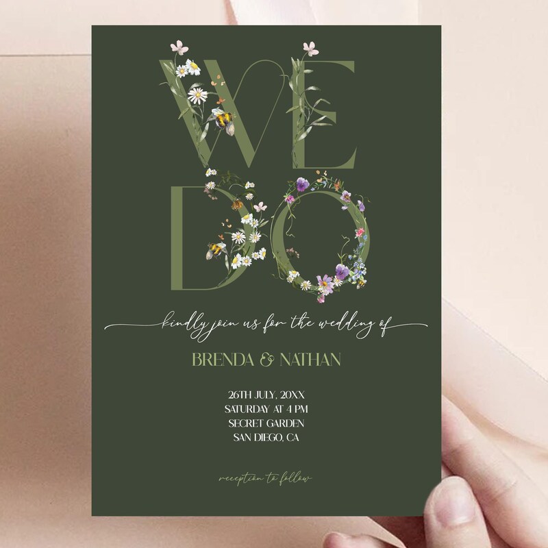 Botanical Invitation - Etsy