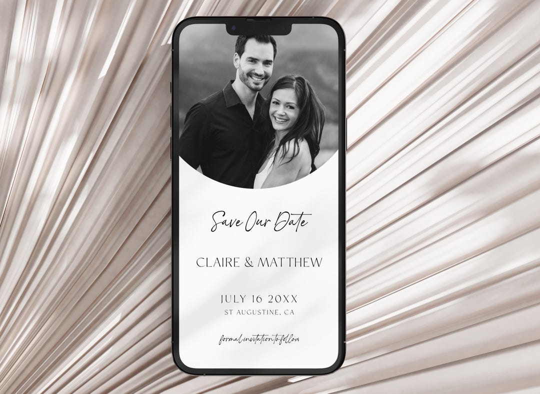 Electronic Save the Date Template, Mobile Invite, Save the Date, Phone ...