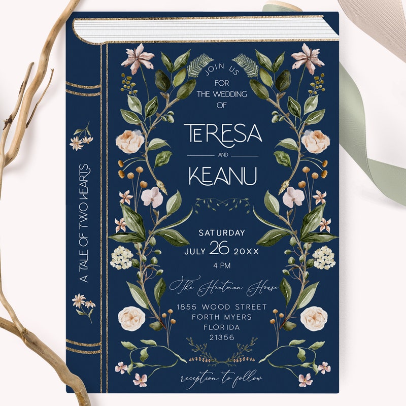 Book Invitation - Etsy
