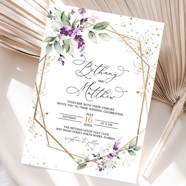 Lavender Invitations - Etsy