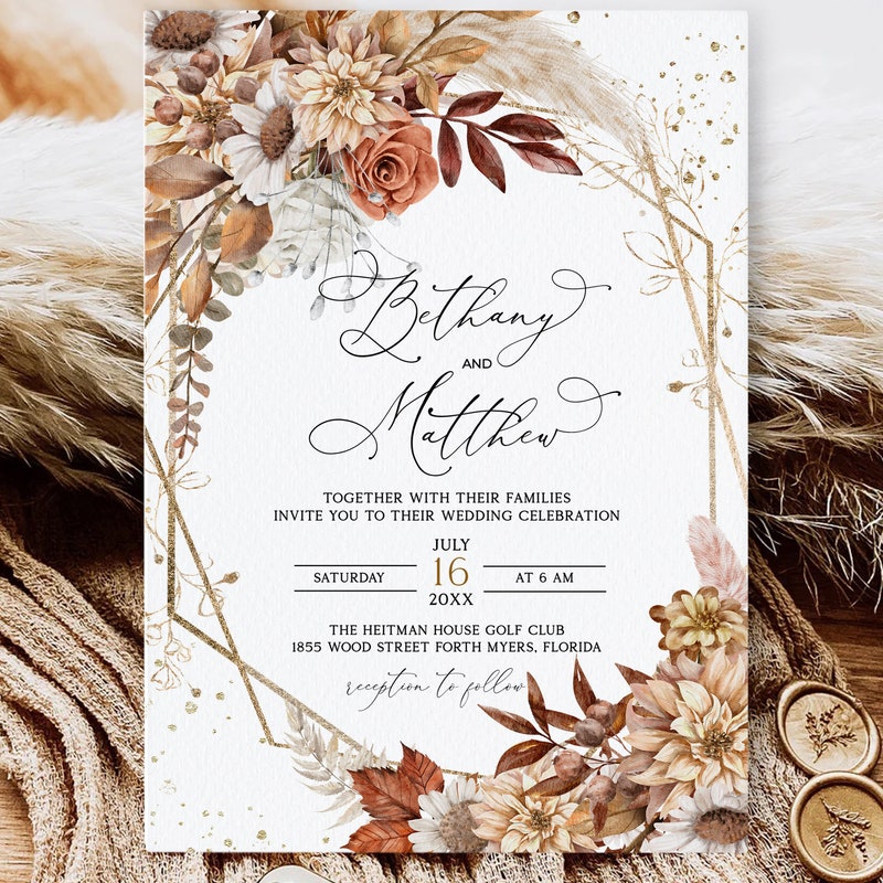 Boho Invitation - Etsy