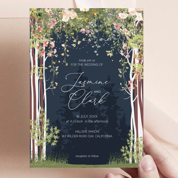 Forest Wedding Invitation - Etsy