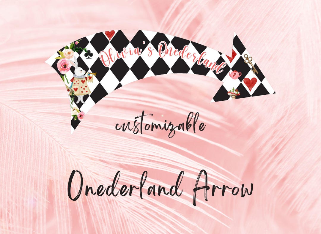 Alice in Wonderland Arrow Sign, Alice Sign Decor, Alice Birthday Party ...