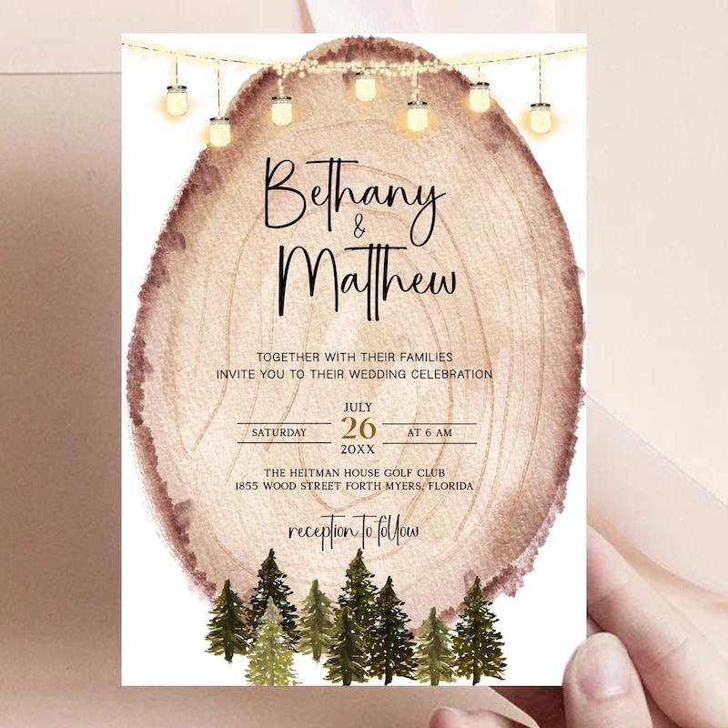 Tree Wedding Invite - Etsy