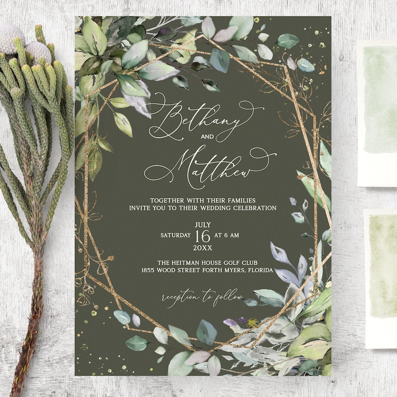 Boho Wedding Invite - Etsy