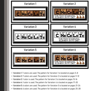 Chocolate Periodic Table Cross Stitch Chocolate: the Most | Etsy