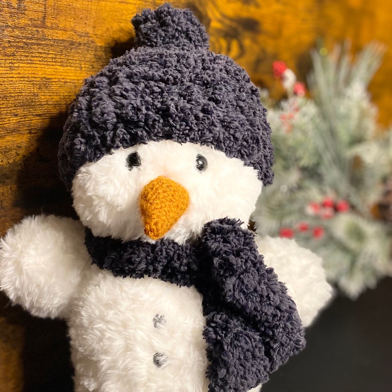 Extra Fluffy Snowman Crochet Pattern, Faux Fur & Sherpa Extra Soft ...