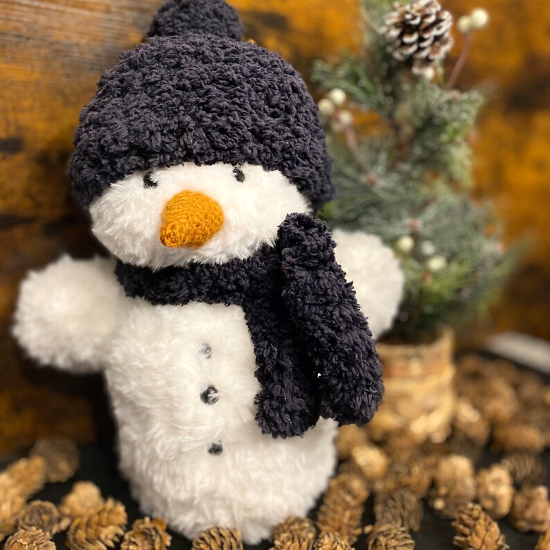 Extra Fluffy Snowman Crochet Pattern, Faux Fur & Sherpa Extra Soft ...