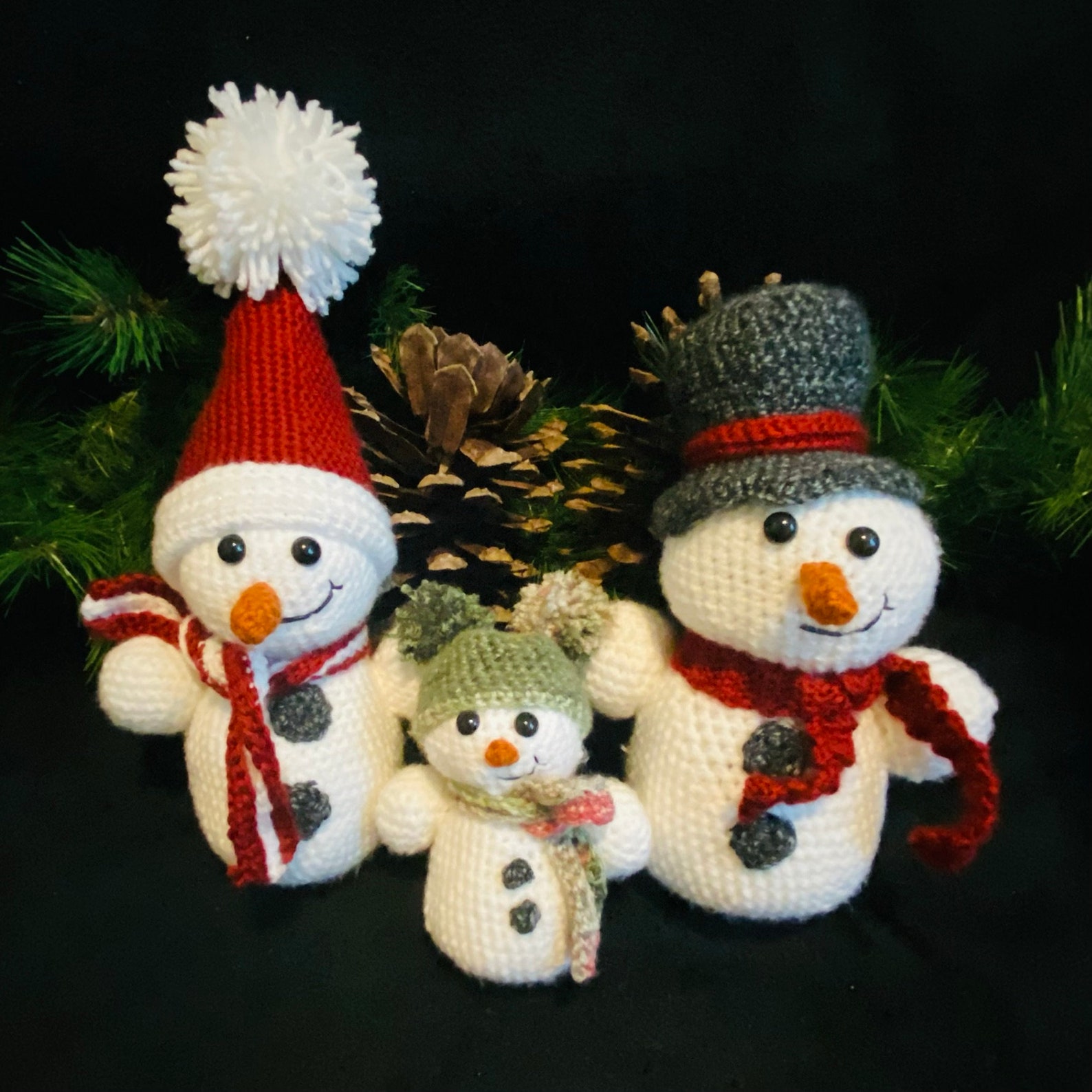 Snowman Crochet Pattern, Snowman Family Crochet Pattern, Christmas ...