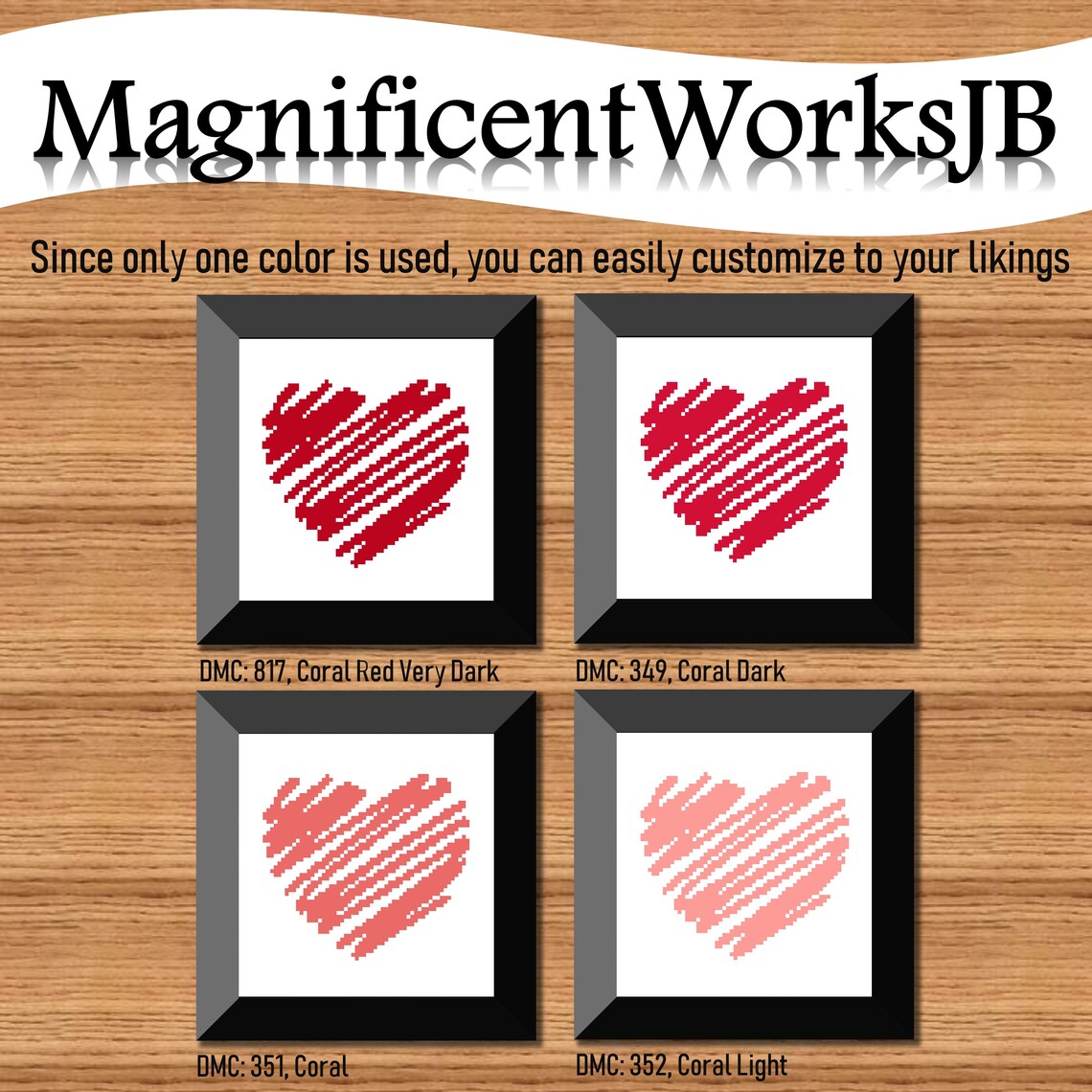 Valentines Day Cross Stitch Heart Cross Stitch LOVE Cross - Etsy