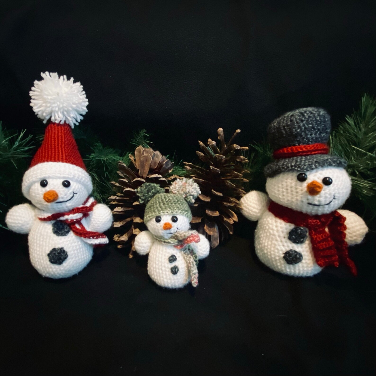 Snowman Crochet Pattern, Snowman Family Crochet Pattern, Christmas ...