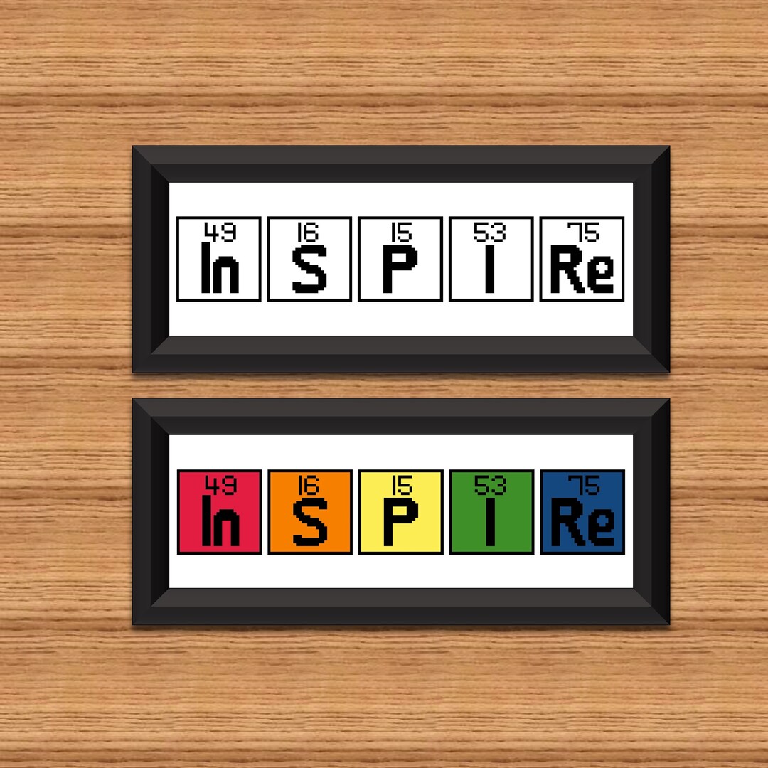 Inspire Chemical Elements Cross Stitch Pattern (digital Download) - Etsy