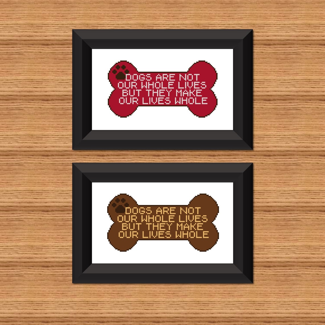 Dog Cross Stitch Pet Cross Stitch Animal Cross Stitch Dog Bone Paw ...