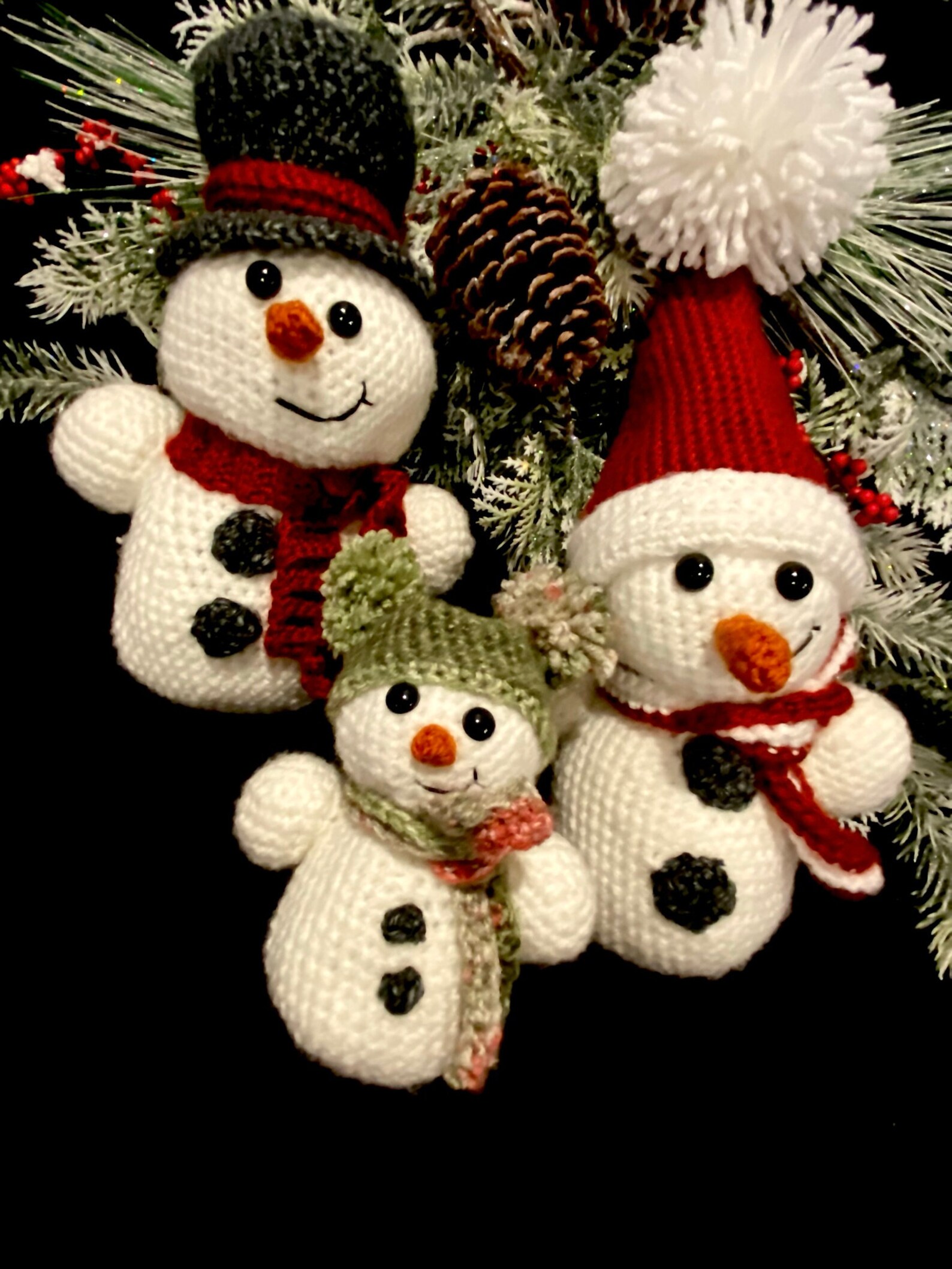 Snowman Crochet Pattern, Snowman Family Crochet Pattern, Christmas ...