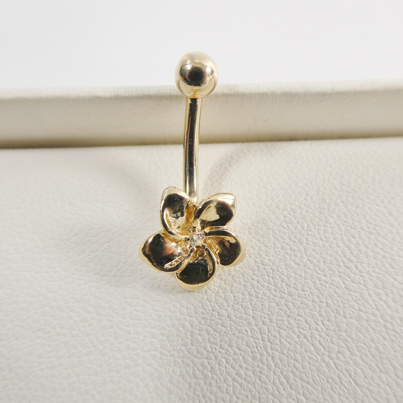 Flower Belly Ring - Etsy