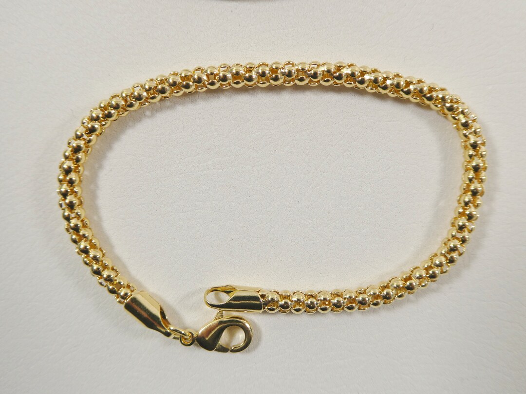 7 Inch Popcorn Style 18k Gold Filled Ladies Bracelet - Etsy