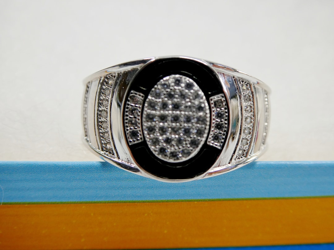 Real Solid 925 Sterling Silver Men Ring Rhodium Plating Finish - Etsy