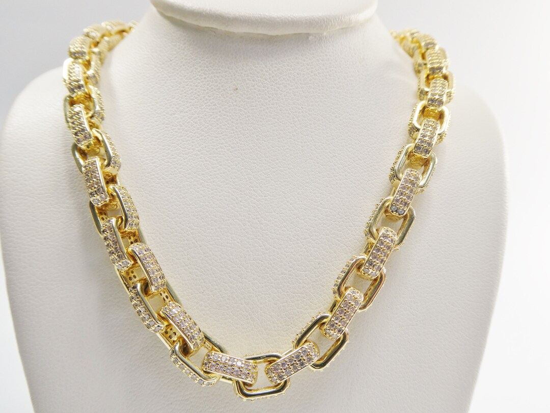 14k Gold Filled Barrel Link Necklace 7.4mm 20"24" Length - Etsy