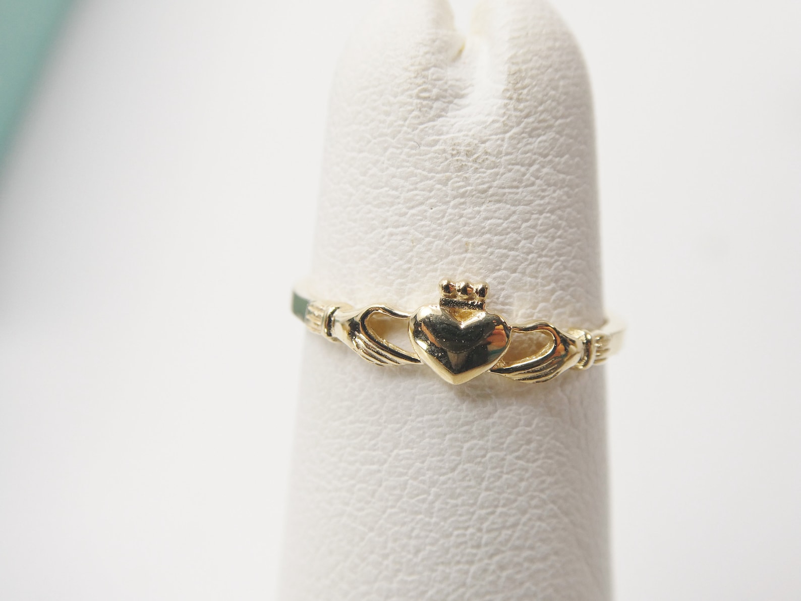 10k Solid Yellow Gold Women Girl Claddagh Ring - Etsy