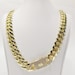 14k Gold Filled 14mm Monaco Cuban Necklace Set - Etsy