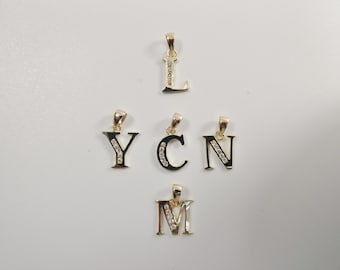 Small Initial Charm Necklace Choose Acrylic Color and Letter - Etsy