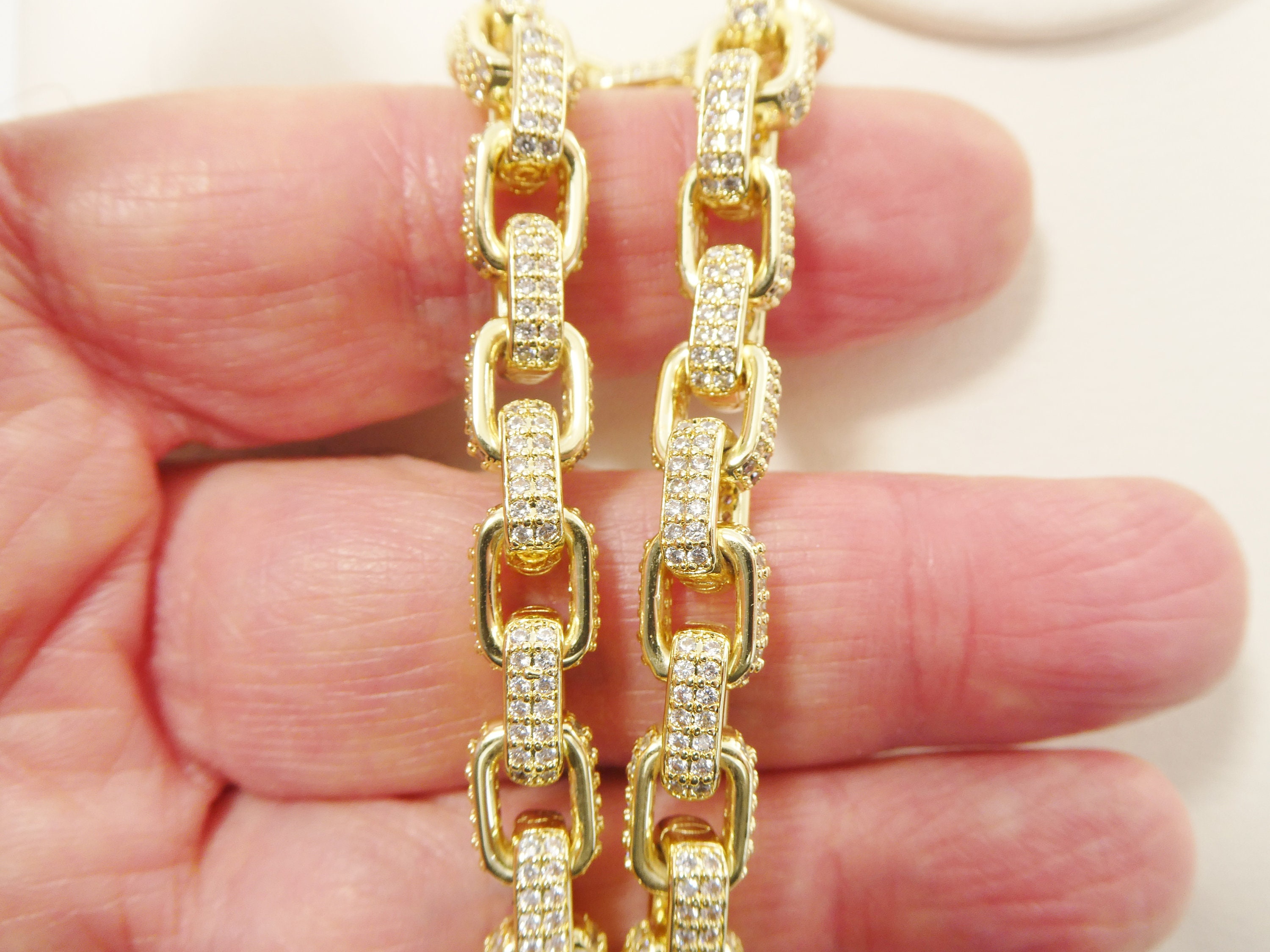 14k Gold Filled Barrel Link Necklace 7.4mm 20"24" Length - Etsy
