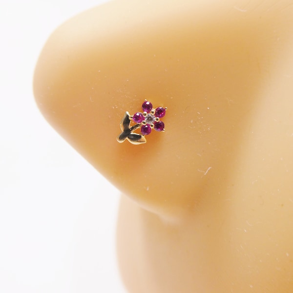 Stone Nose Ring - Etsy