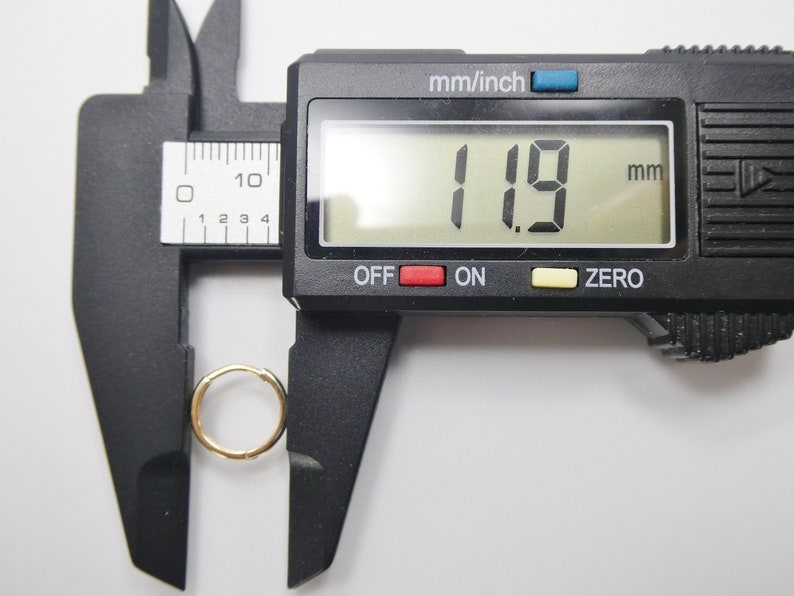Real 10k Solid Yellow Gold 12mm Plain Hoop Huggie Earrings - Etsy