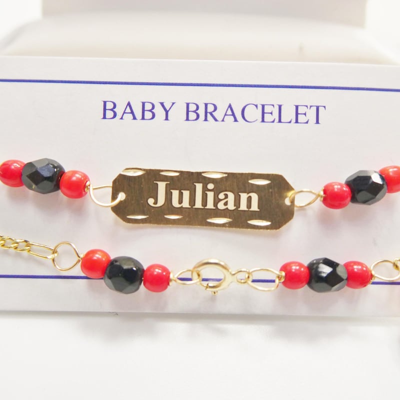 10k Gold Black Bracelet - Etsy