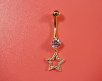 Star Belly Button Ring - Etsy