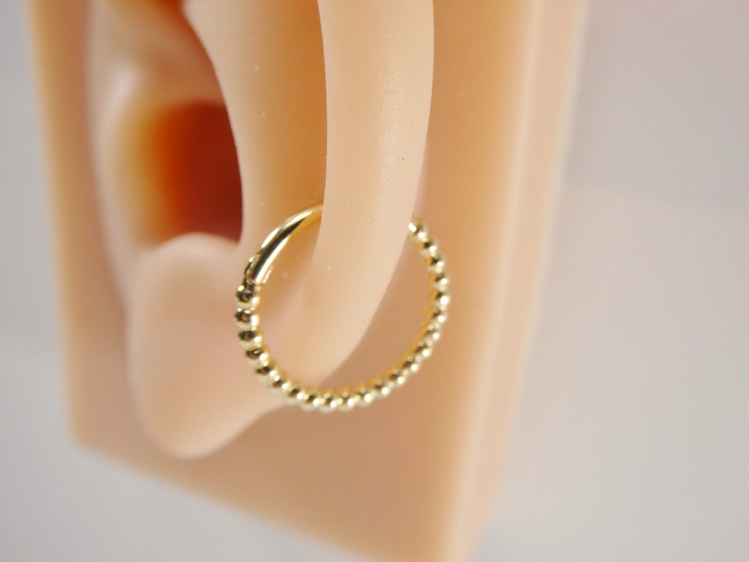 14k Real Solid Yellow Gold Cartilage Daith Septum Body Ring Piercing - Etsy