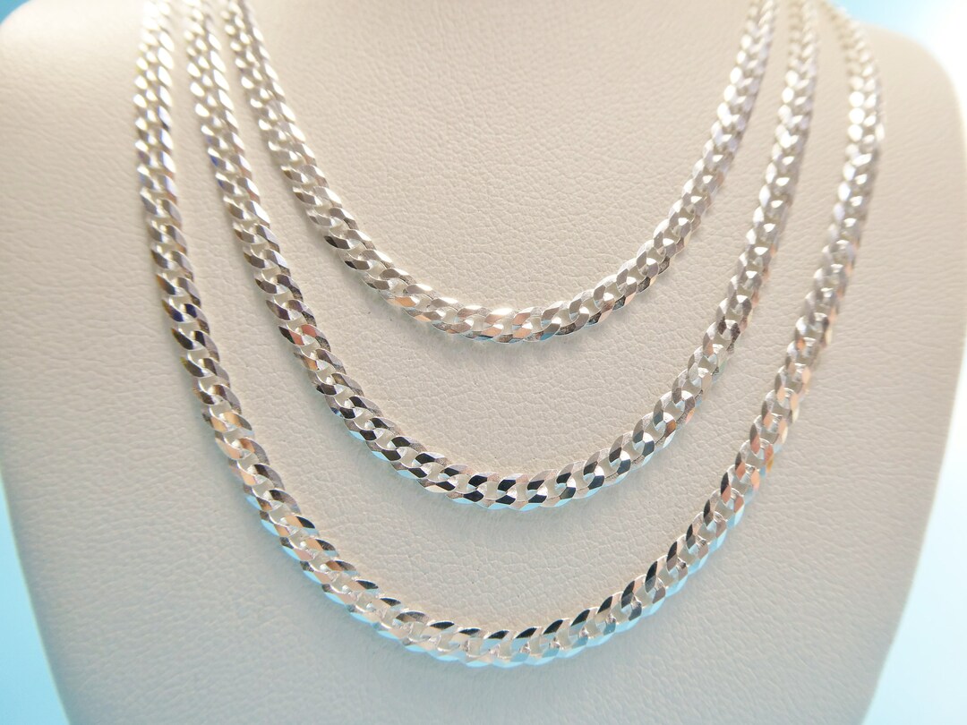 Real 925 Sterling Silver Italian Solid Chain Lobster Lock Clasp - Etsy