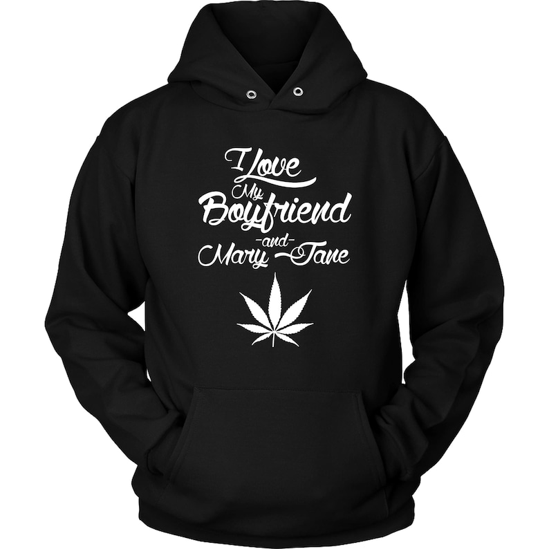 Dating Stoner Gift Set: 2 Weed Hoodies - Love & Mary Jane 420 ...
