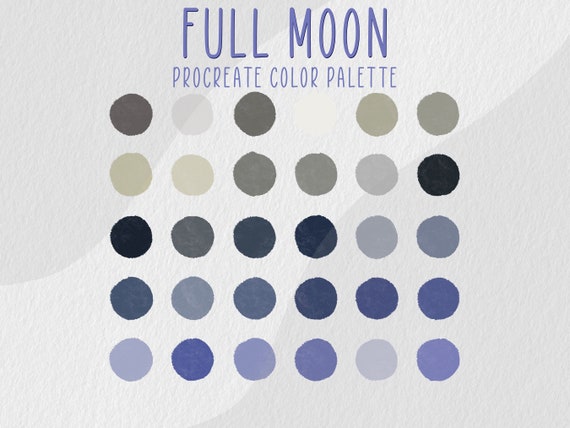 Color Palette 30 Full Moon Swatches for Procreate - Etsy