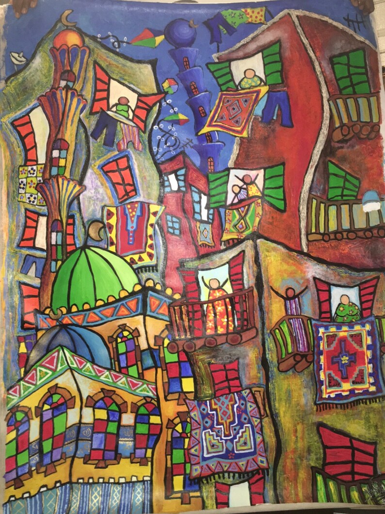 Painting, Architectural Painting, Buildings, City, Surrealism, Art - Etsy