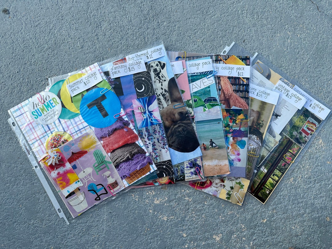 DIY Collage Art Packs - Various Themes - Etsy