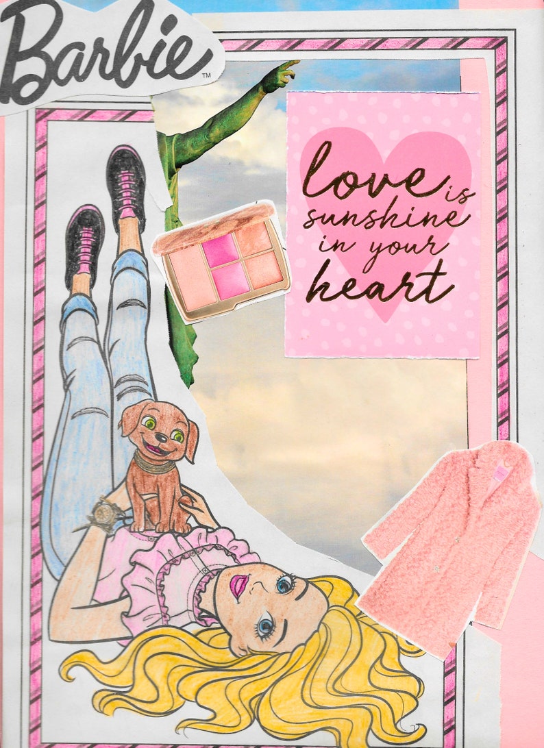 Collage de muñecas Barbie láminas artísticas y pegatinas - Etsy México