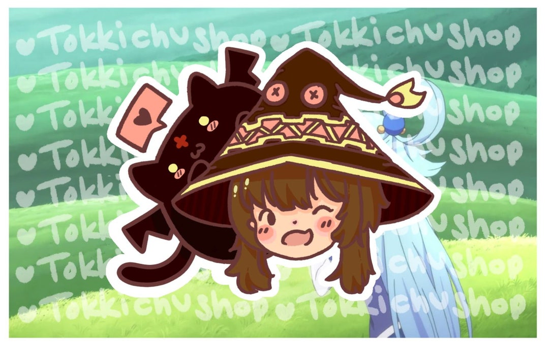 Konosuba Megumin Chomusuke Spring Sticker - Etsy