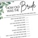 How Old Was the Bride Game, Wedding Shower Games Printable Bridal Games ...